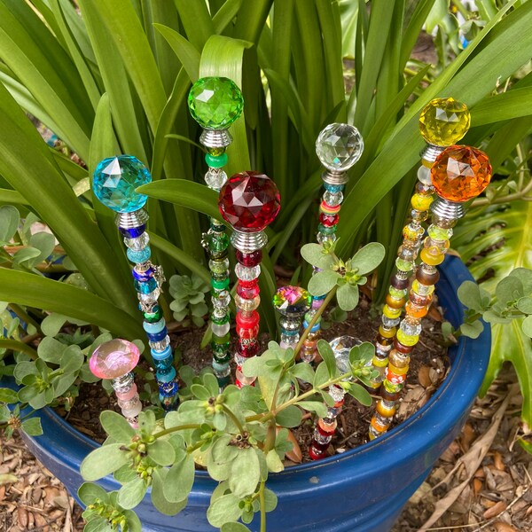 Beaded Garden Stakes - Etsy