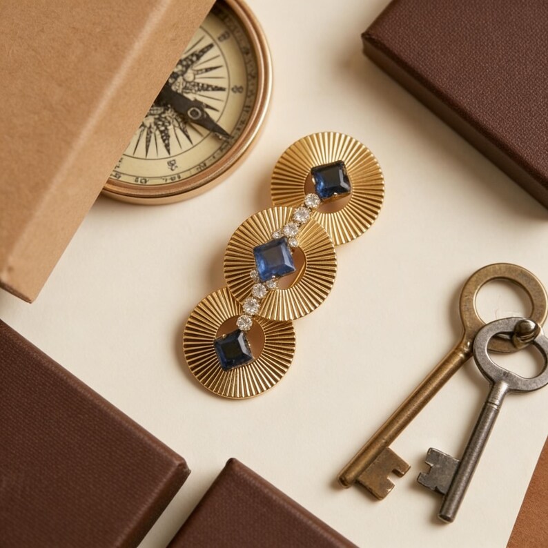 Vintage Designer Brooch， Exquisite Distinctive Suit Shirt Scarf ...
