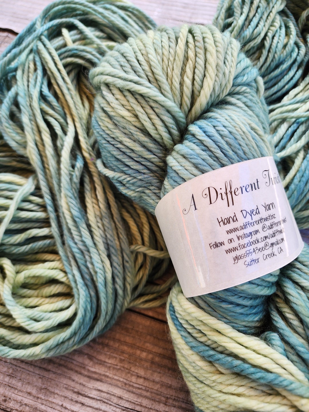 Kona Bulky-sage Leaf, Hand Painted Hand Dyed - Etsy
