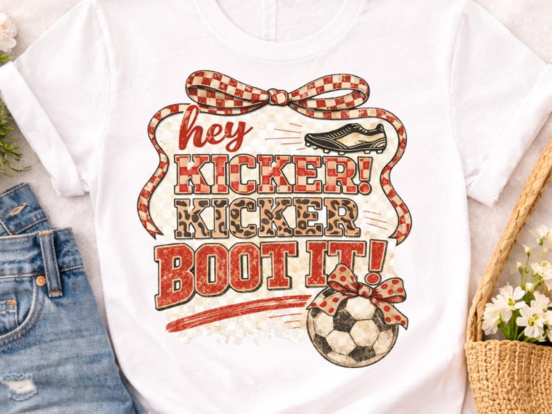 Soccer Mom Shirt, Hey Kicker Kicker Boot It Graphic Tee, Game Day ...