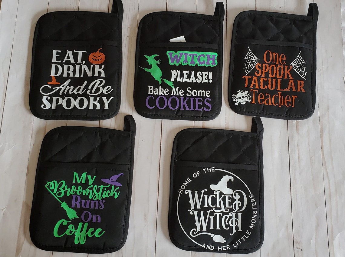 Spooky Halloween Pot Holders - Etsy