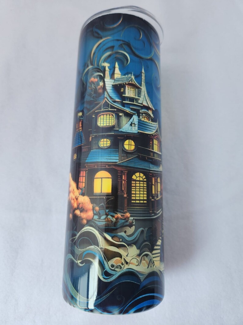 3D Haunted House Tumbler - Etsy