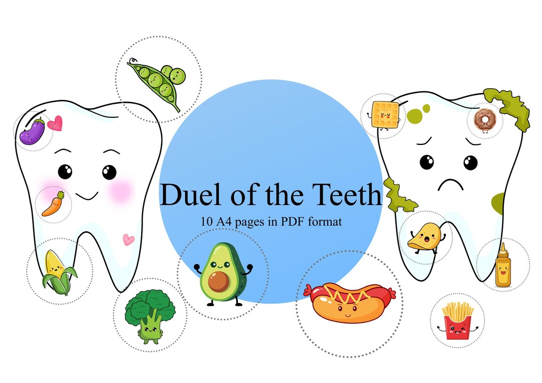 Healthy and Unhealthy Food Sorting Game Dental Health Activity for Kids ...