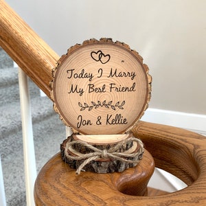 Rustic Wedding Cake Topper, Best Friend Topper, Personalized Cake ...