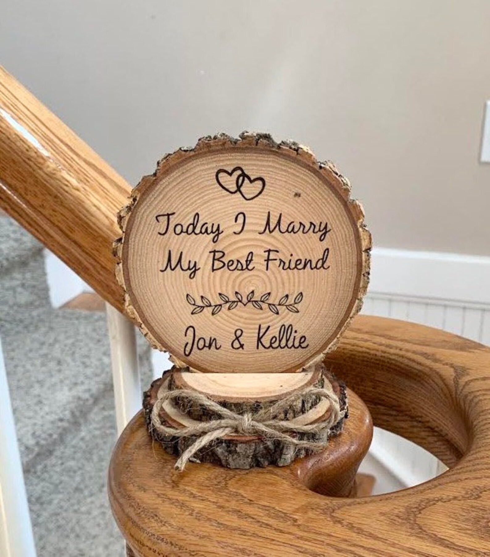 Rustic Wedding Cake Topper Best Friend Topper Personalized - Etsy