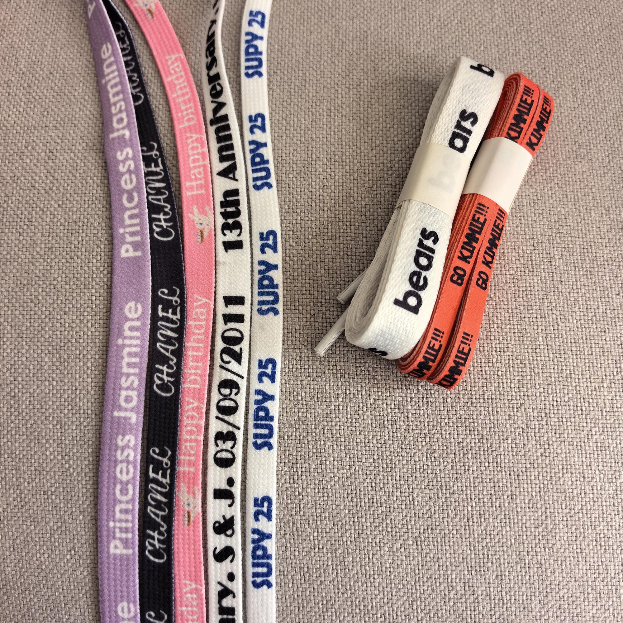 Custom Logo Shoelaces,name/photo Shoelaces,personalized Colored ...
