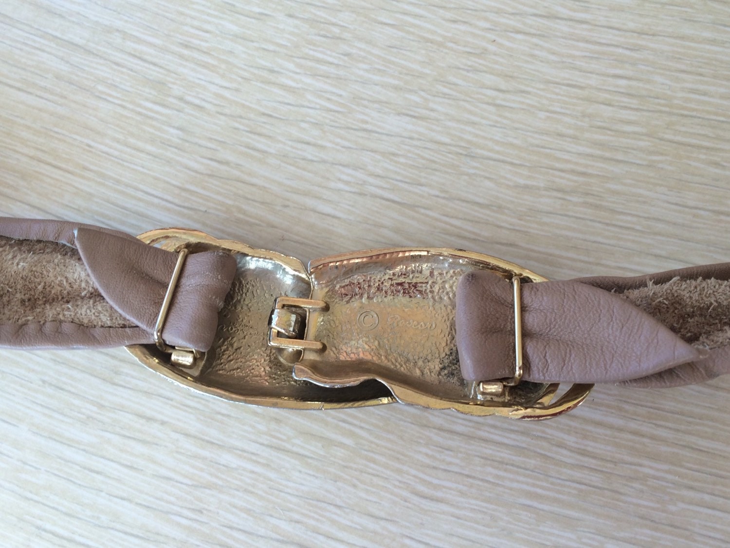 80s Angel Wings Belt XS/S/M Vintage Tan Cinch Belt - Etsy