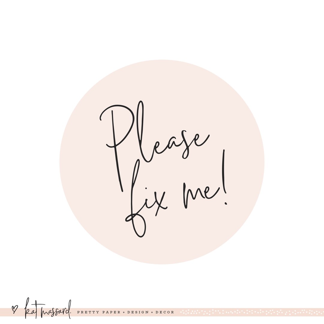 PLEASE FIX ME - Update a Completed Design - Make It Right - Etsy