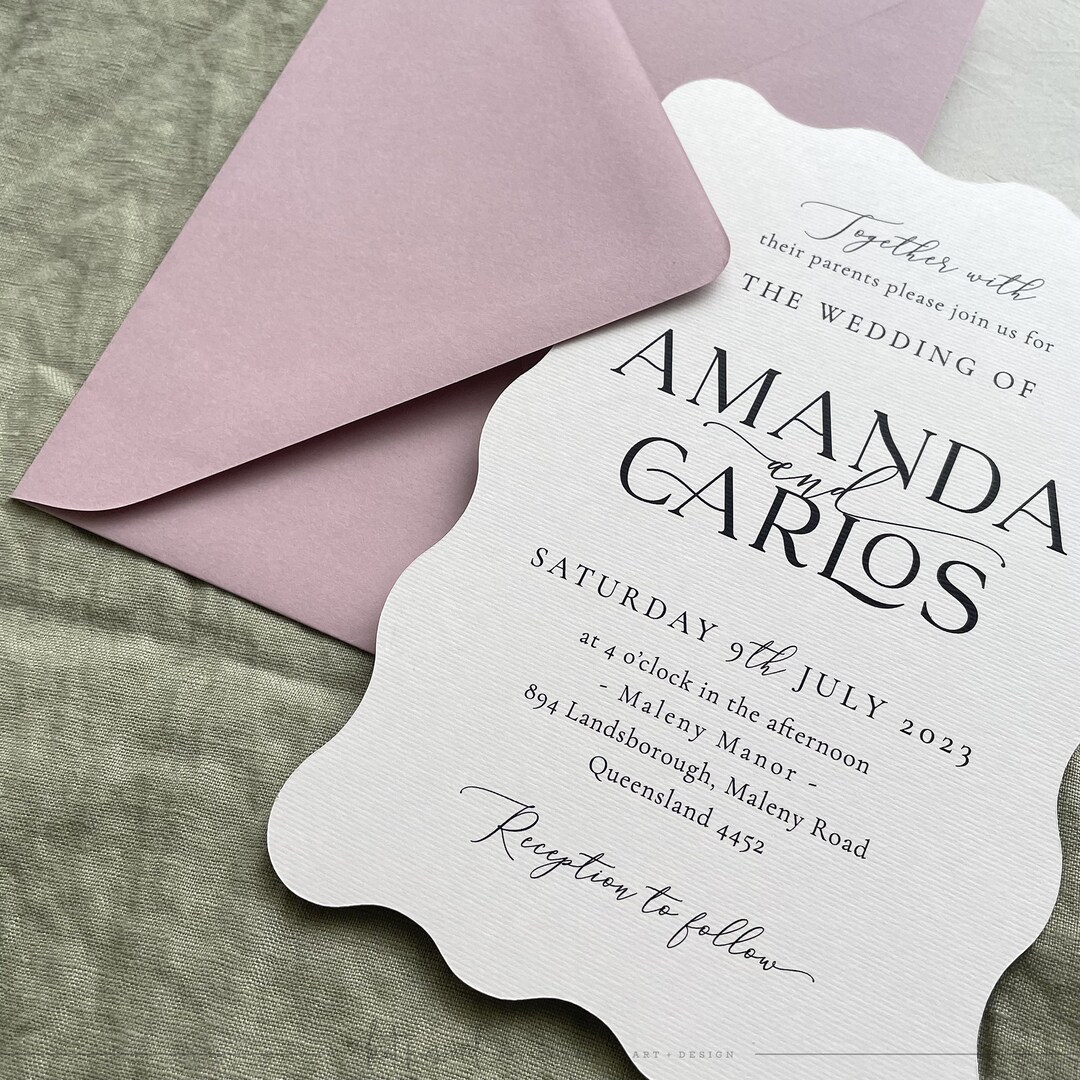 EMBRACE DESIGN | Wedding Invitation - Printable Digital Classy Elegant ...