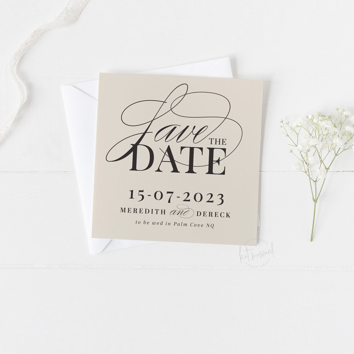 TIMELESS DESIGN Save the Date Wedding Announcement | Etsy
