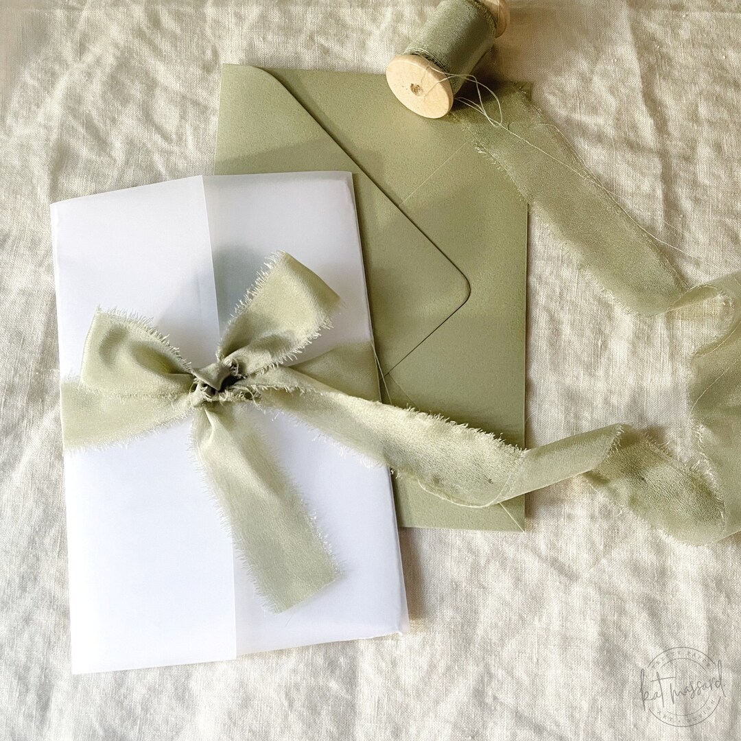 Vellum Invitation Wrap – Modern Translucent Jacket – Pre Scored and ...