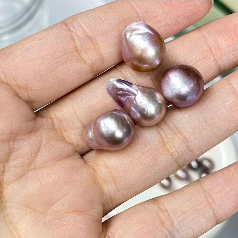 9-15 Mm Natural Lavender Fresh Water Loose Baroque Pearl - Etsy