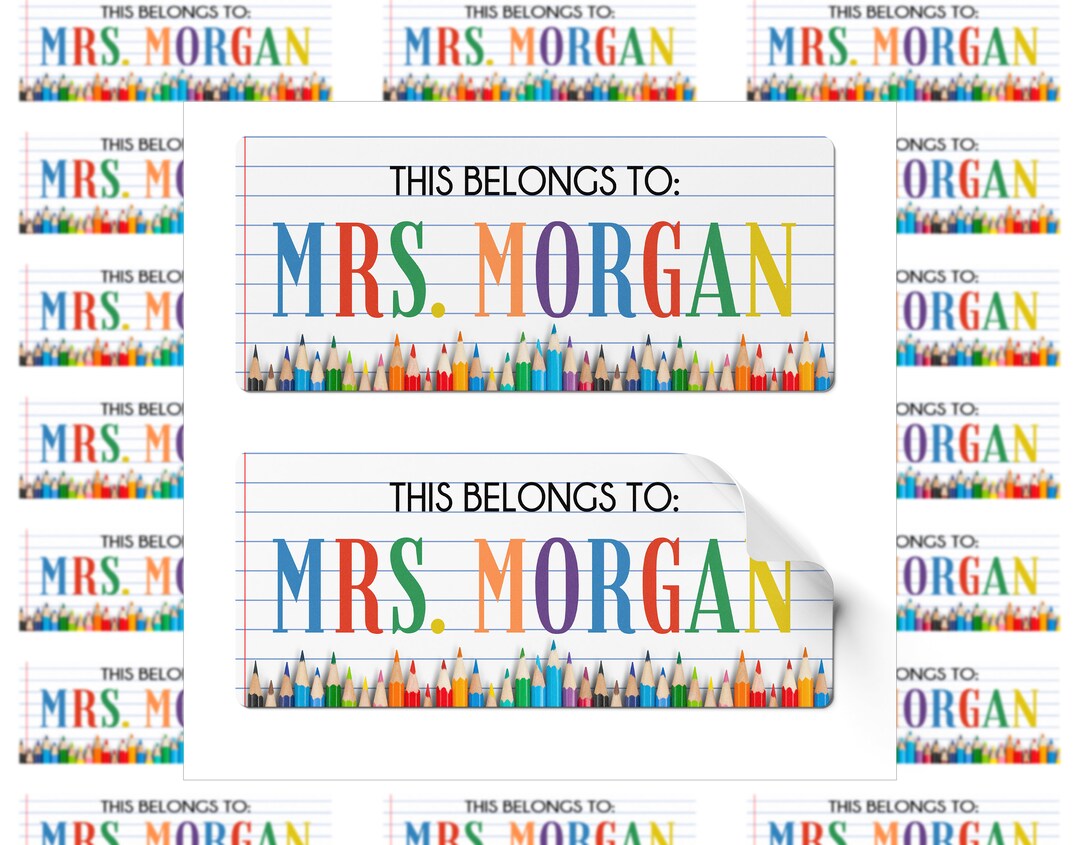 Personalized Teacher Labels for Books Custom Sticker Sheet for ...