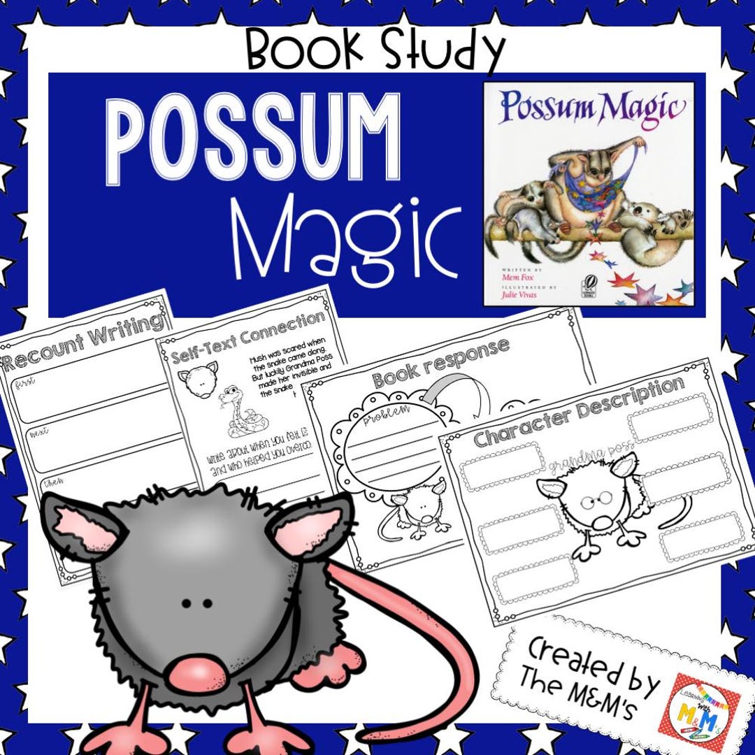 Possum Magic Book Companion / Mem Fox Early Years Worksheets and ...