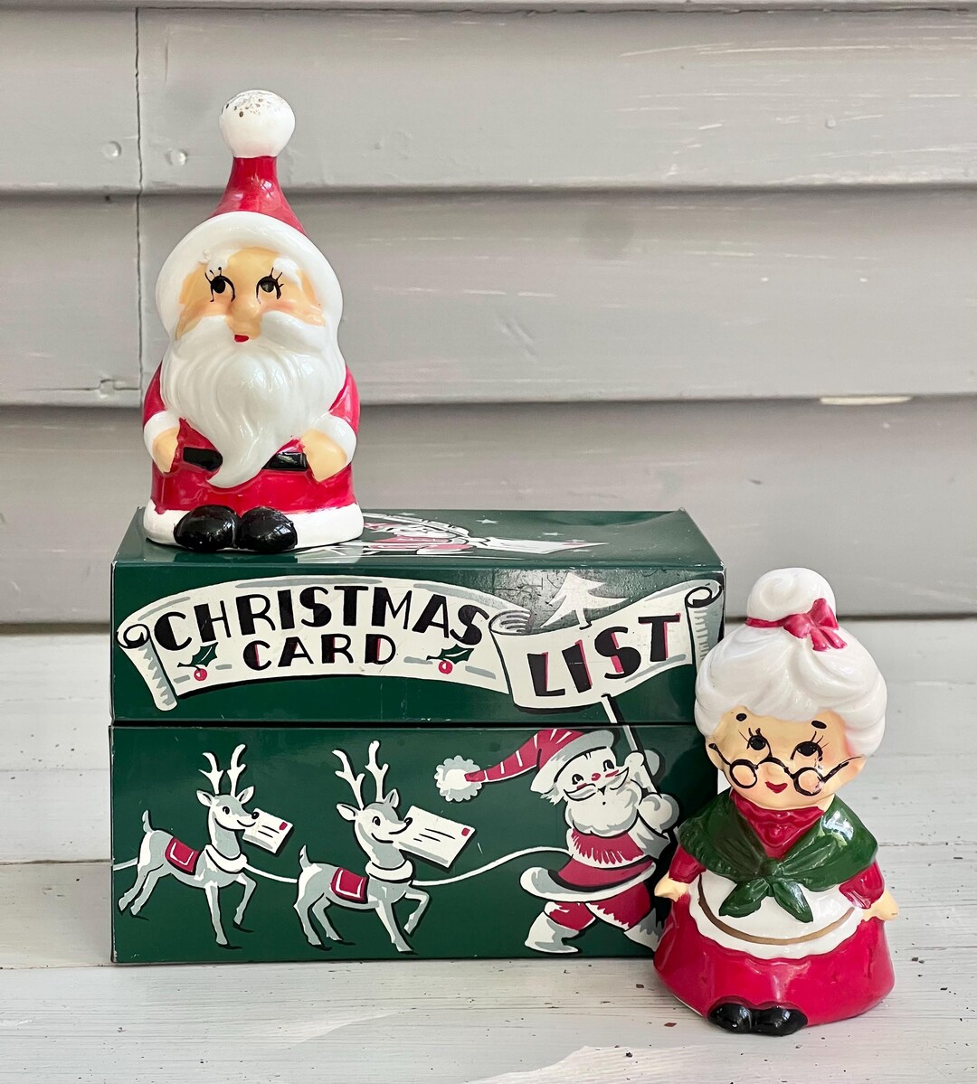 Mid-century Lefton Santa + Mrs. Claus - Etsy