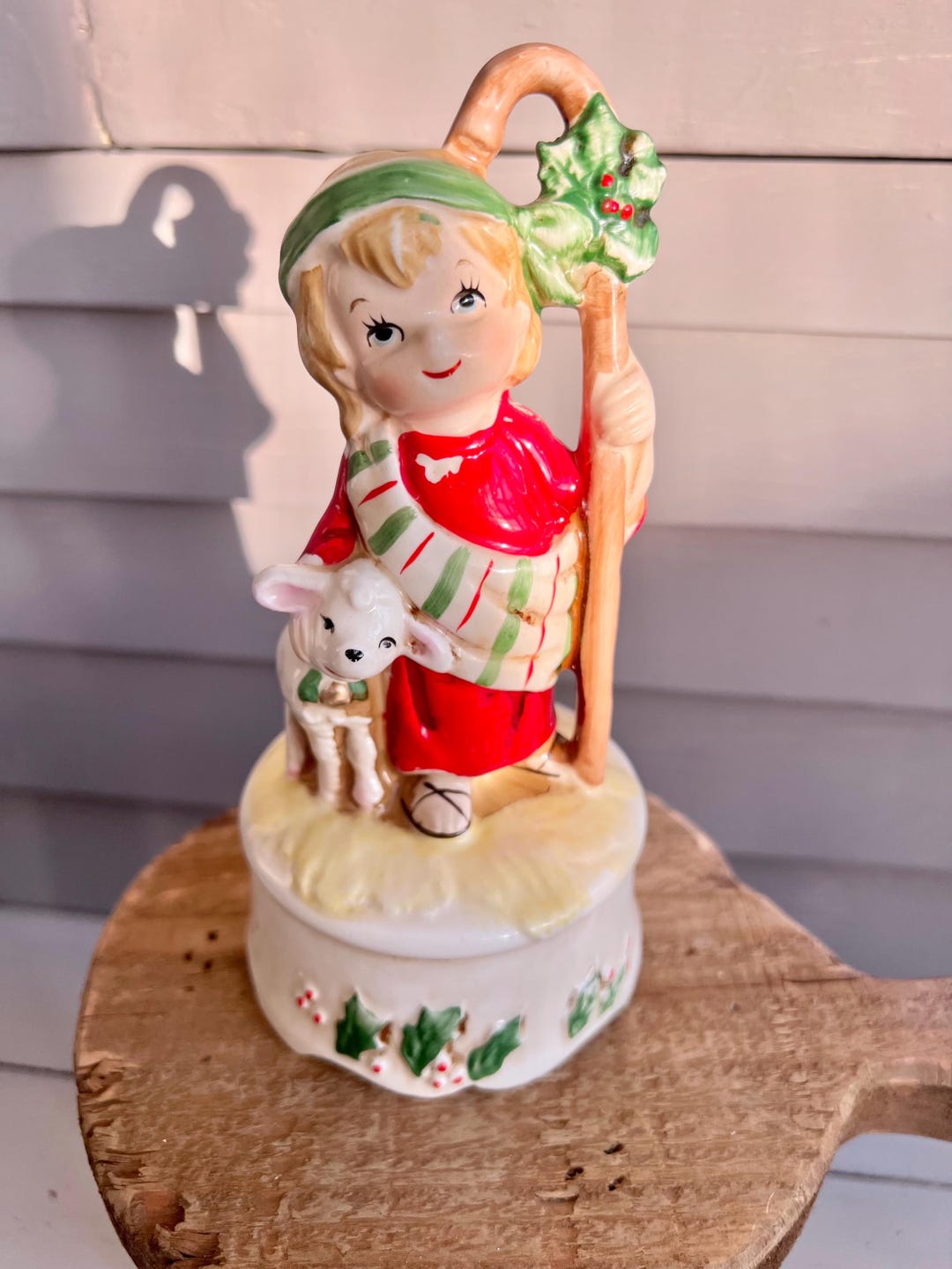 Lefton Christmas Shepard and Lamb - Etsy