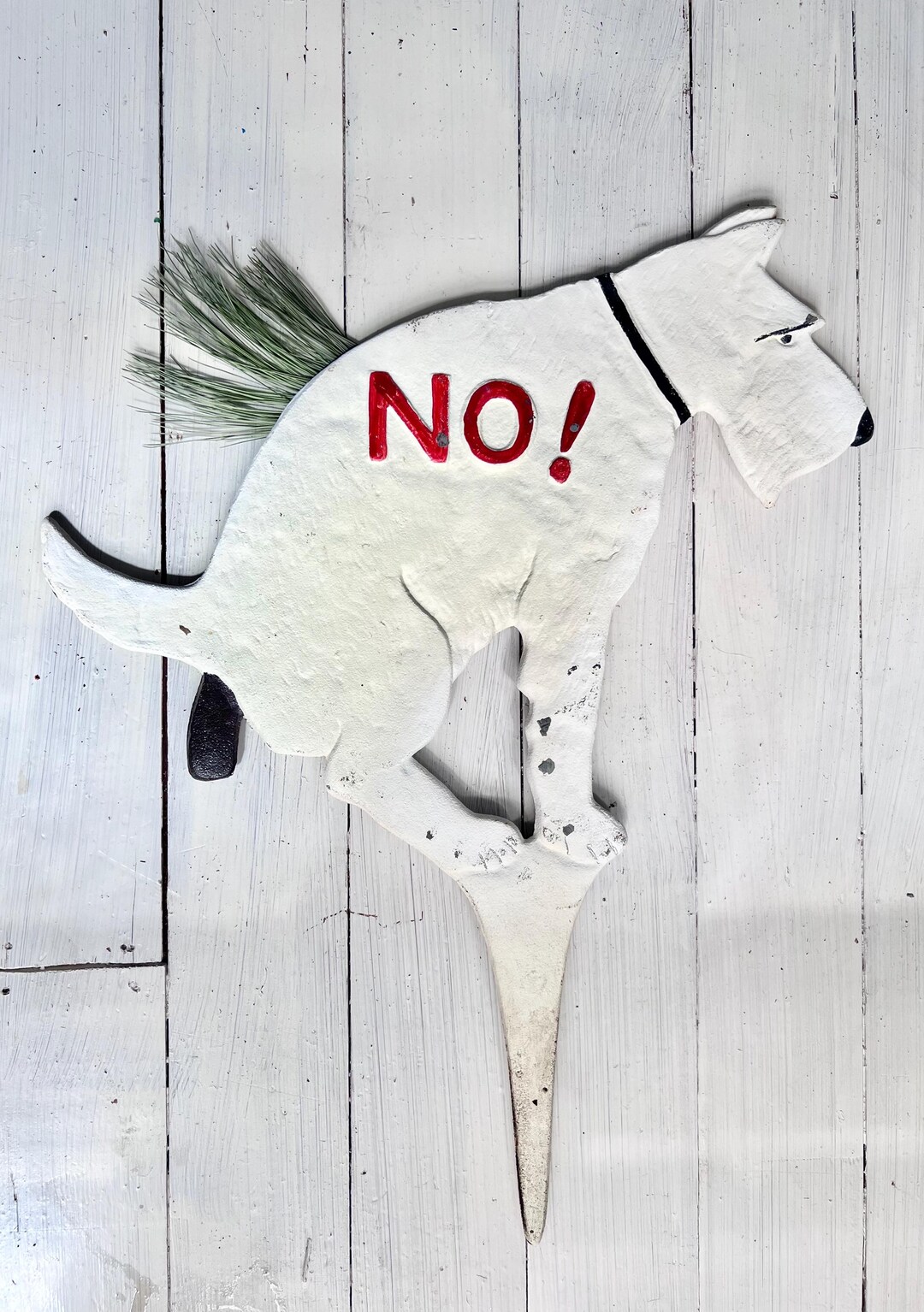 Patina Cast Iron Dog Sign - Etsy