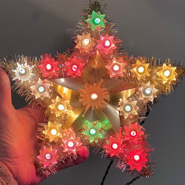 Tinsel Tree Topper - Etsy