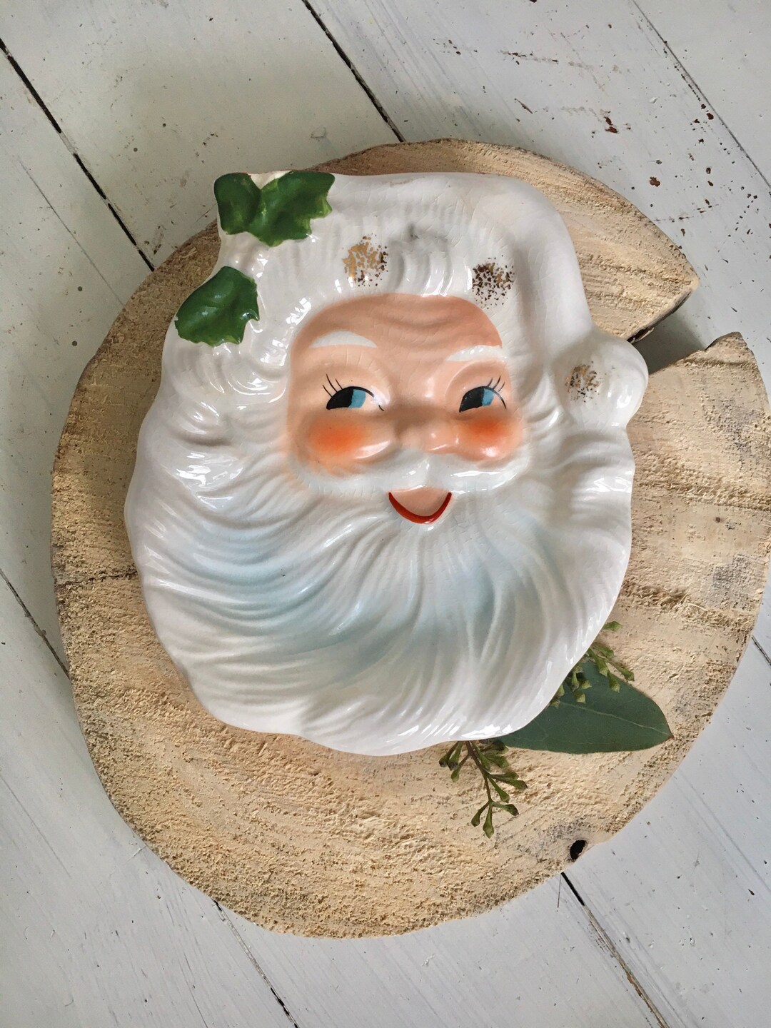 Mid-century 1950’s Kitsch Santa Wall Decor - Etsy