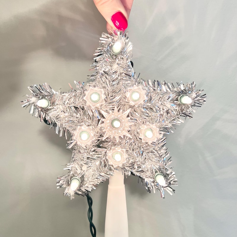 Vintage Tinsel Wall Tree - Etsy