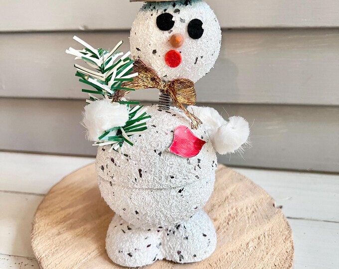 1950’s Midcentury Bobblehead Snowman Candy Container - Etsy