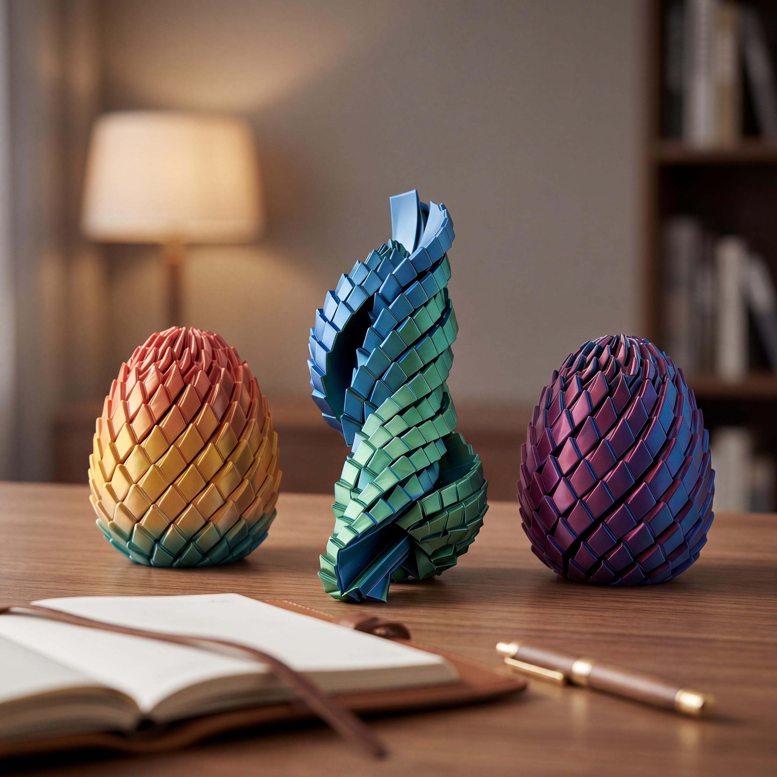 3d-printed Desktop Toys, Stress-relief Toys, Dragon Eggs, Easter Eggs ...