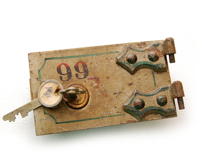 No. 99 Antique Bank Lock Box Door Handpainted With Keys - Etsy