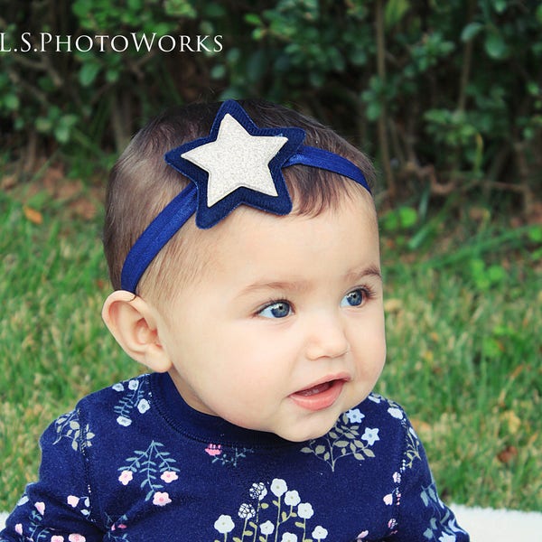 Silver Star Headband - Etsy
