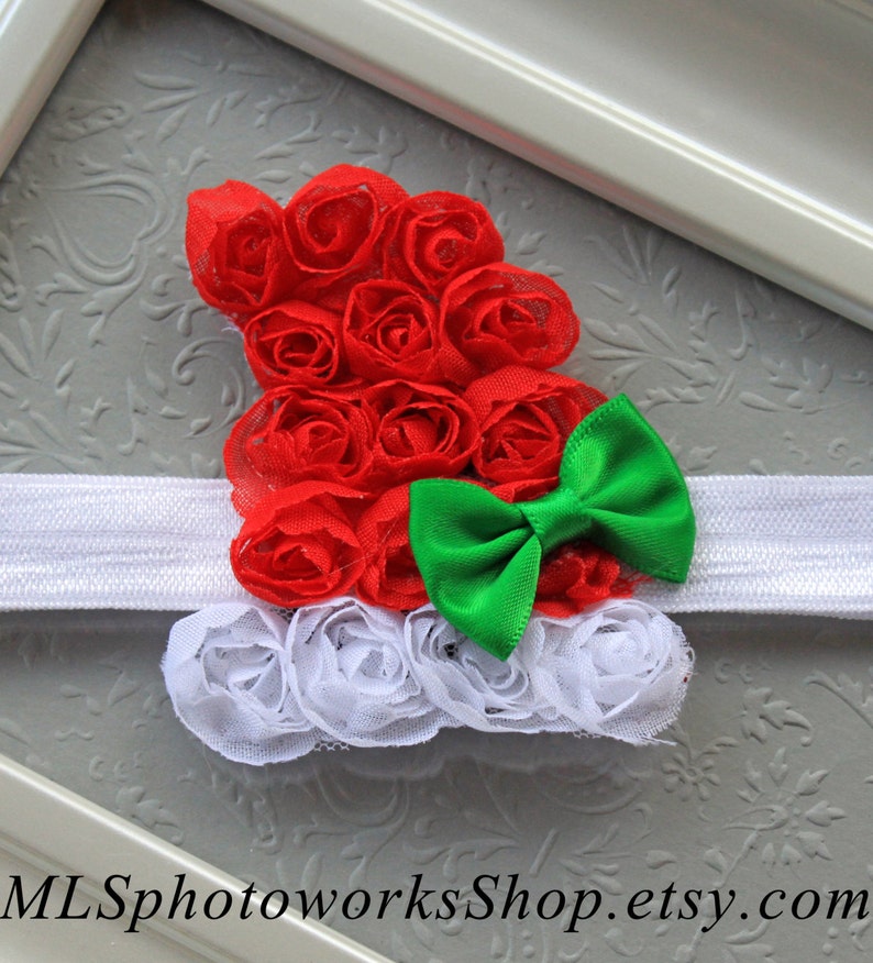 Baby Girl Santa Hat Headband Red & White Christmas Santa - Etsy
