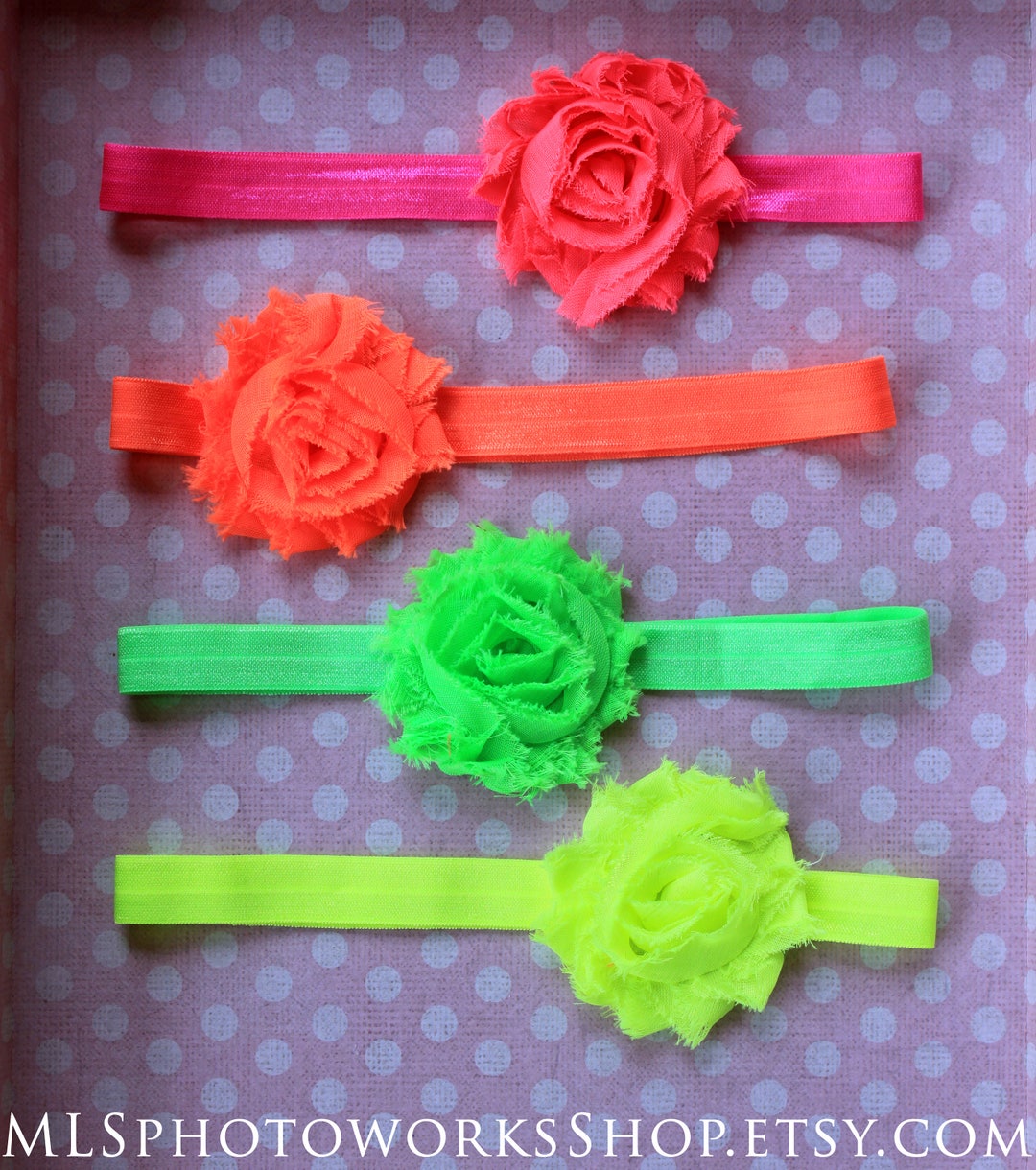 Baby Girl Neon Color Headband Set Summer Headbands in Neon - Etsy