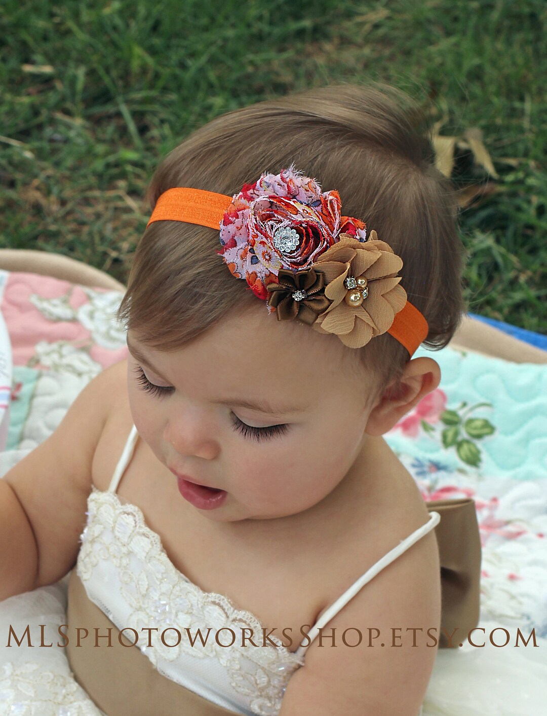 The Rich Shades of Autumn Baby Girl Headband Fall Colors Bow for Babies ...