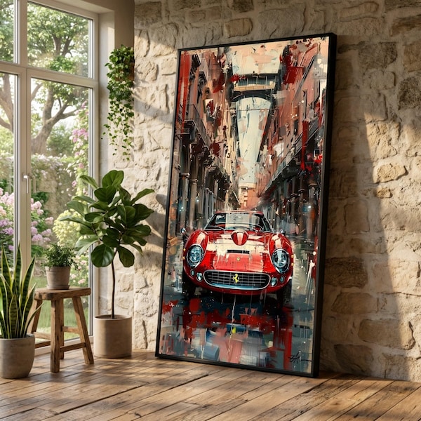 Car Painting Ferrari - Etsy UK