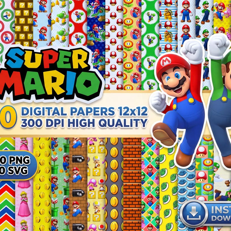 Supermario Clip Art Svg - Etsy