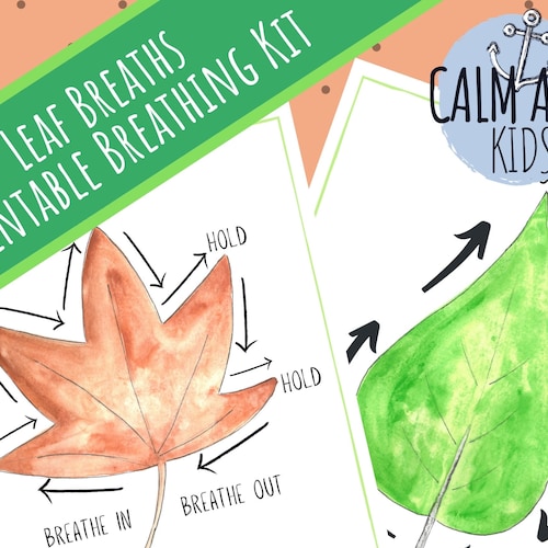 Kids Printable Relaxation Activity Leaf Breaths a Mindful - Etsy New ...