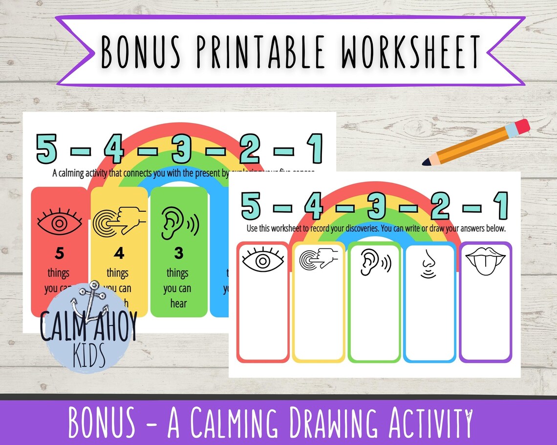 Grounding Activity Posters for Anxiety and Stress Breathing - Etsy Canada