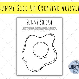 Sunny Side up Egg Positive Mindset Gratitude Creative Worksheet for All ...