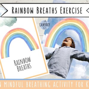 Mindful Rainbow Breathing Poster for Kids Mental Health Printable ...
