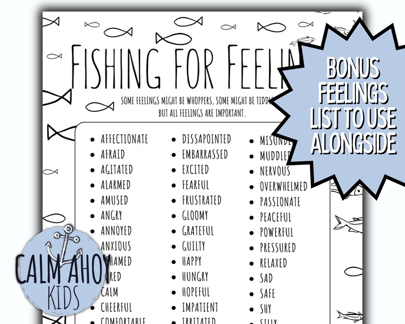 Fishing for Feelings Activity: Ocean Themed Social Emotional Learning ...