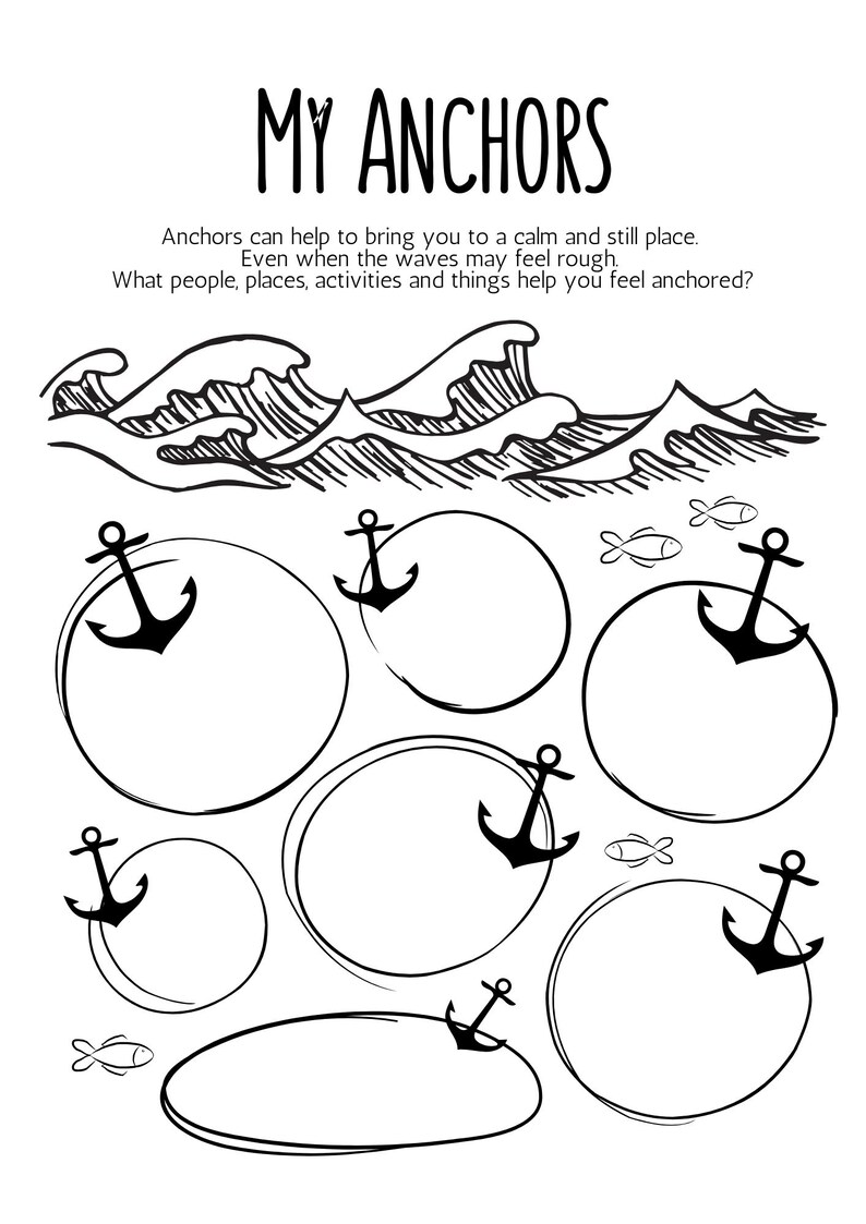 My Anchors Creative Wellbeing Worksheet: Mindfulness for Kids (PDF ...