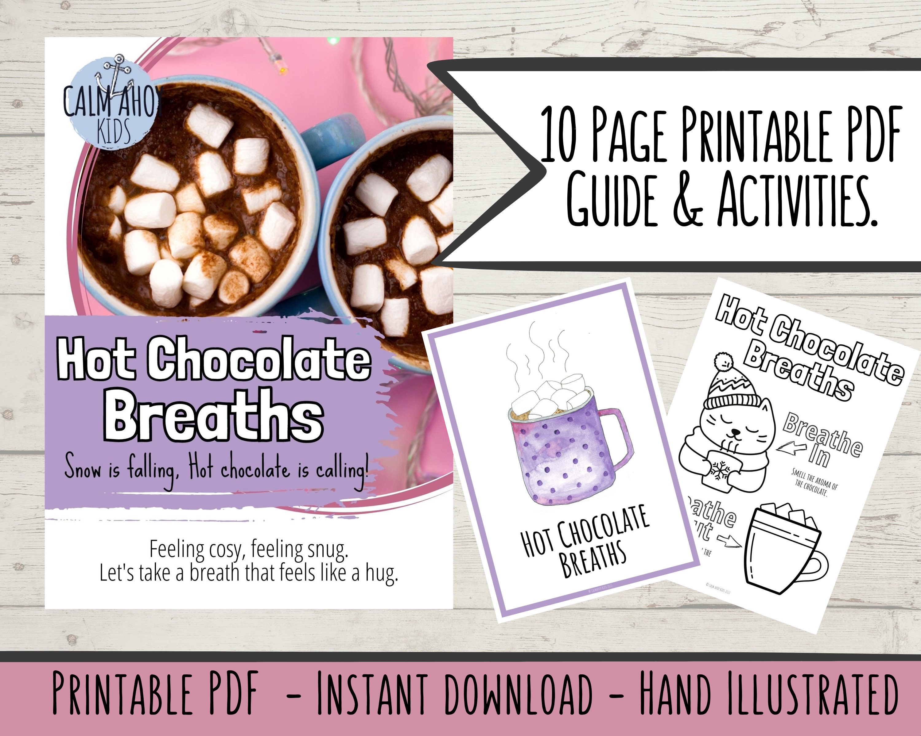 Hot Chocolate Breaths: Kids Relaxation Activity & Posters (PDF) - Etsy UK