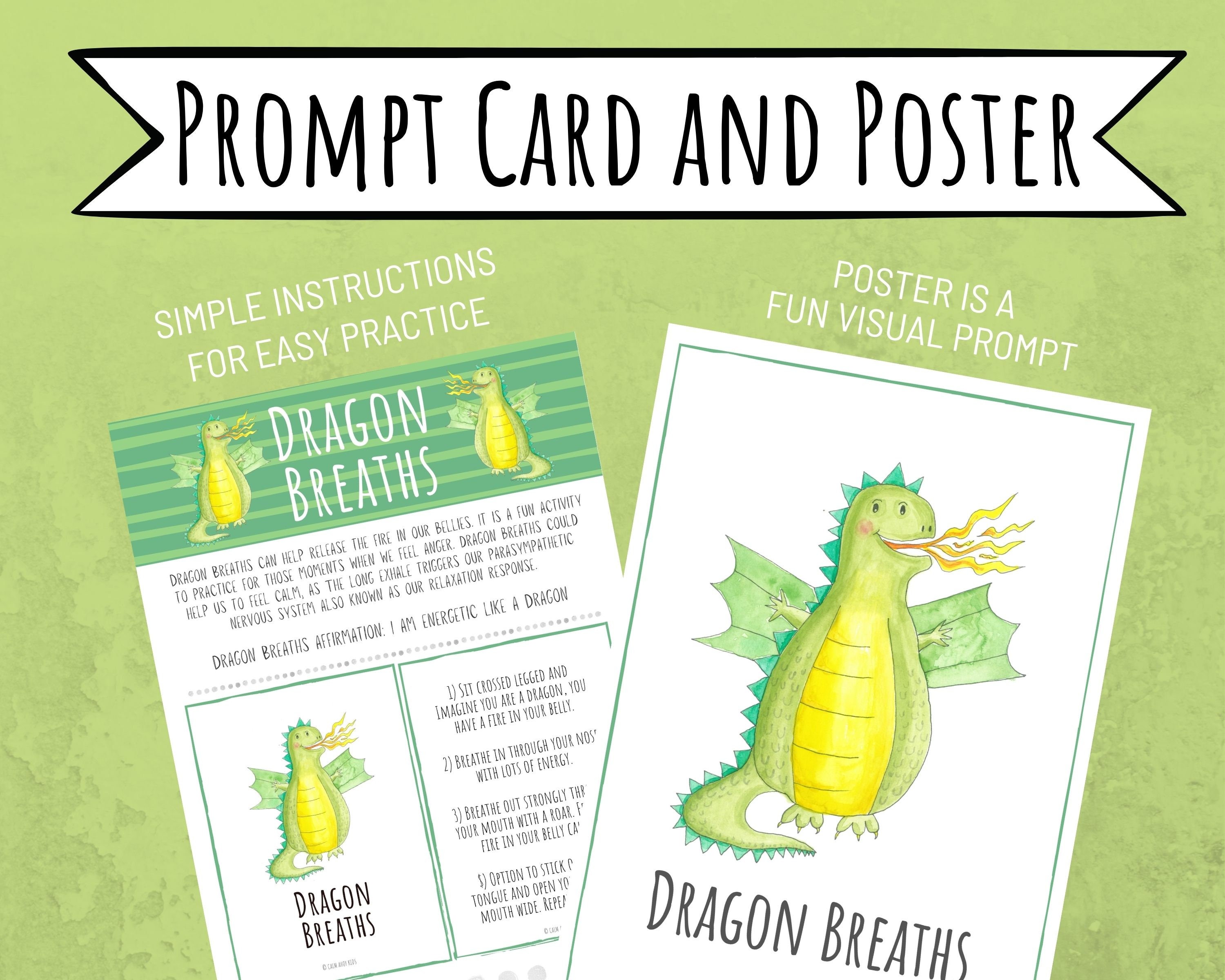 Kids Printable Relaxation Activity, Dragon Breaths a Mindful Breathing ...