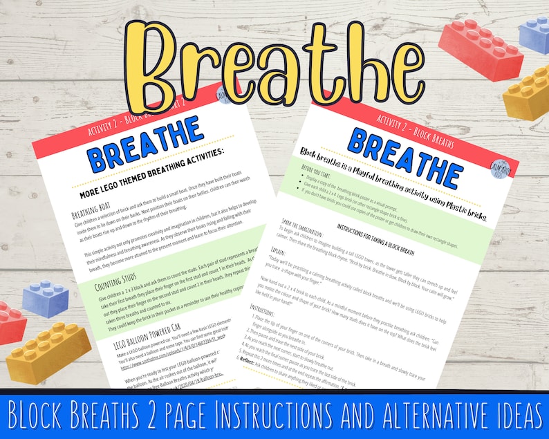 Breathing Activity for Block Loving Kids Mindful Brick Building Well ...