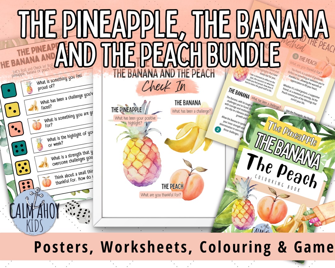 Mindfulness Feelings Check-in Tool: Pineapple, Banana, Peach Bundle ...
