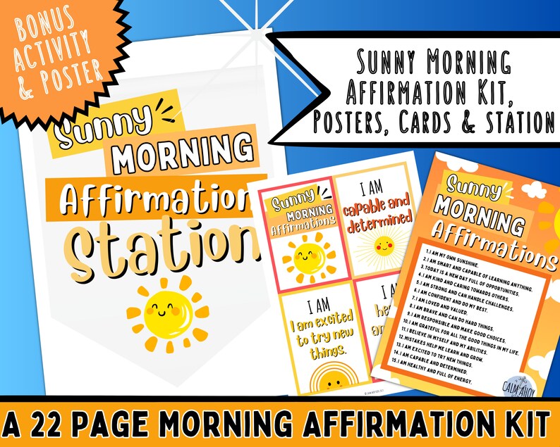 Positive Affirmation Cards for Kids and Affirmation Station | Calm Down ...