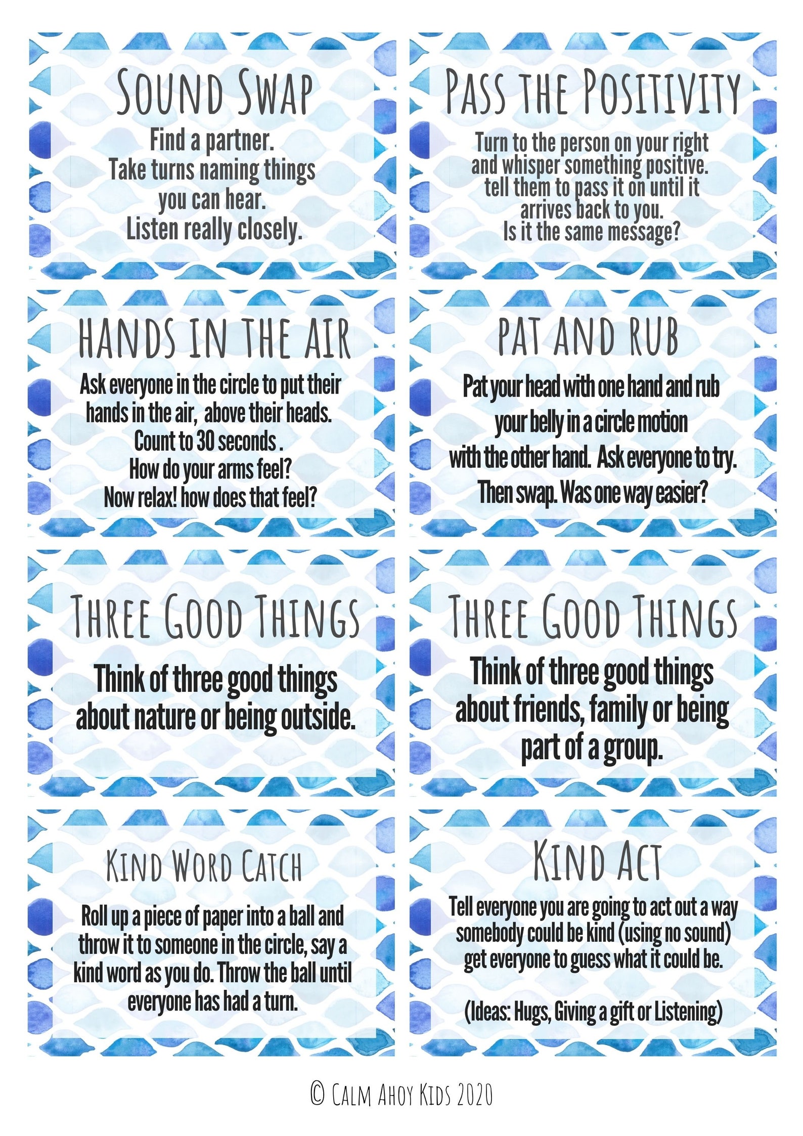 Pass the Calm - Strengths Based / Mindfulness Pass the Parcel ...