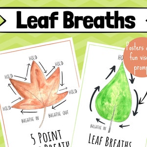 Kids Printable Relaxation Activity, Leaf Breaths a Mindful Nature ...