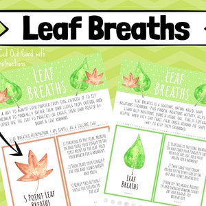 Kids Printable Relaxation Activity, Leaf Breaths a Mindful Nature ...