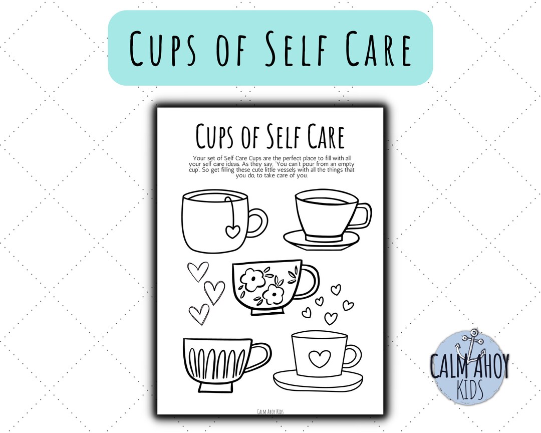 Self Care Cups Well Being Activity for Children and Adults | Creative ...