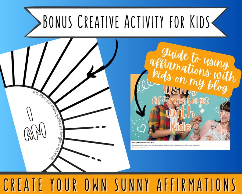 Kids Positive Affirmation Cards: Calm Down Kit, Coping Skills (PDF ...