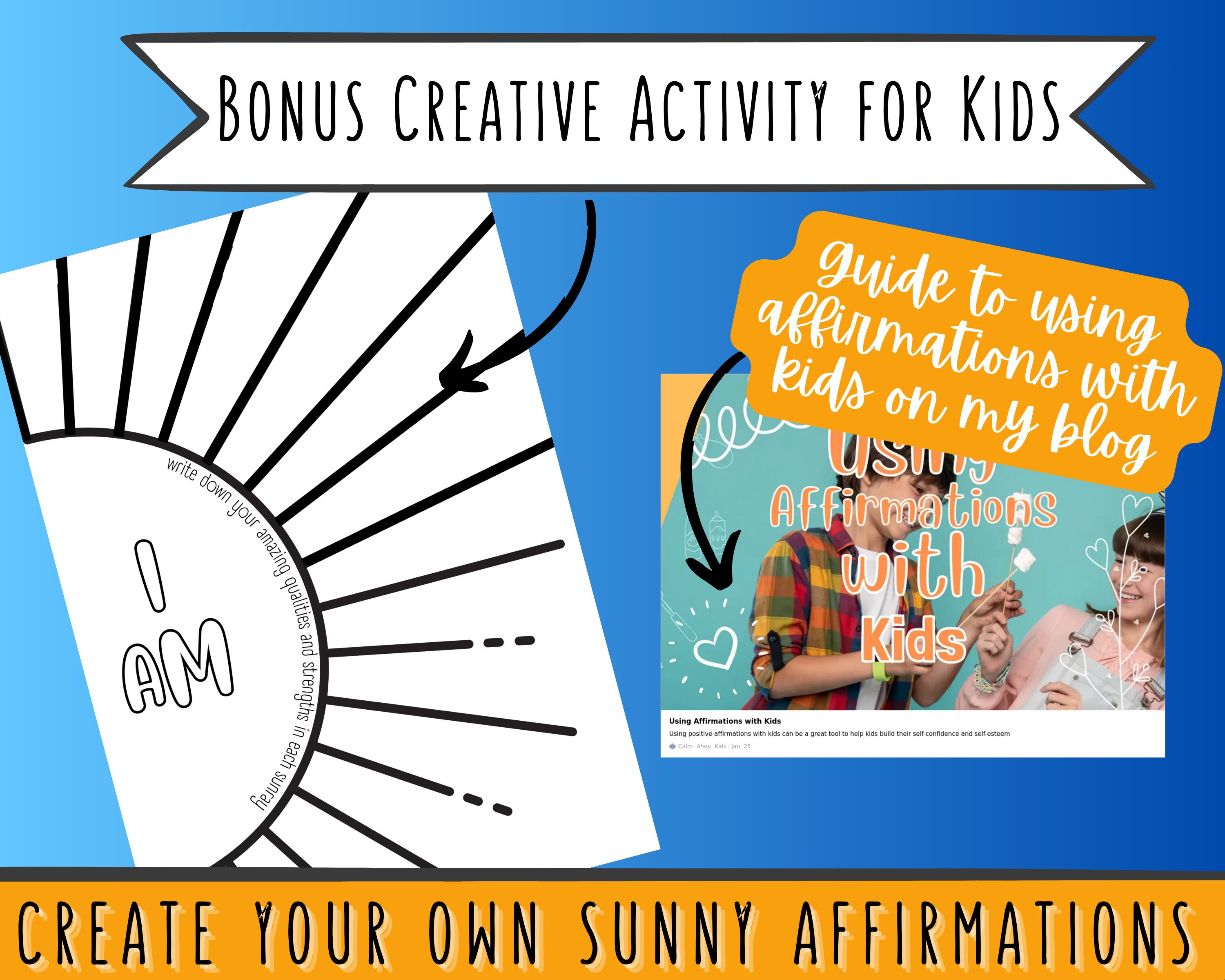 Kids Positive Affirmation Cards: Calm Down Kit, Coping Skills (PDF ...